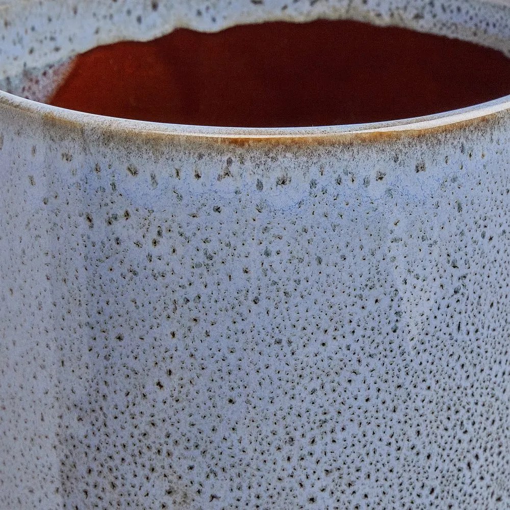 GLAZE Glazovaný květináč 17 cm - olivová