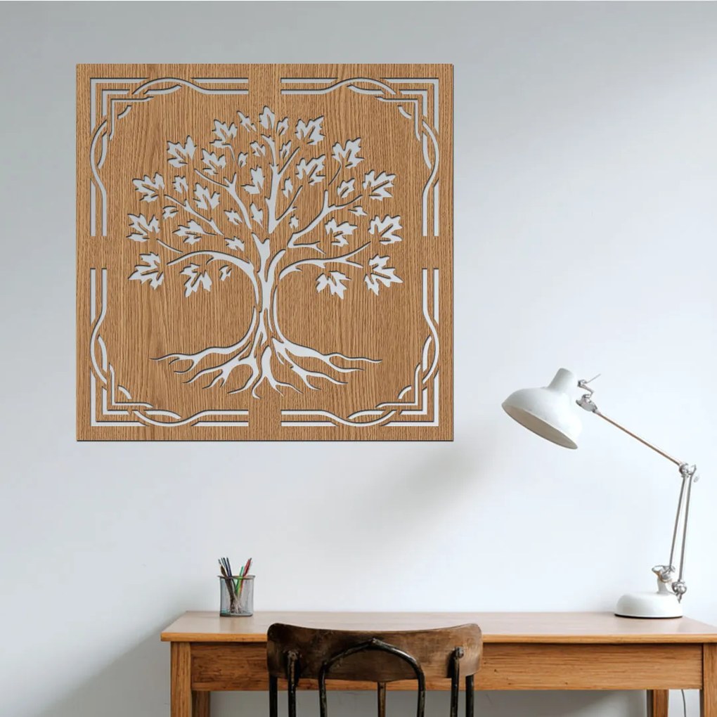 dřevo života Dřevěný strom PŘEDKŮ Zvolte rozměr (cm): 95x95, Zvolte barvu dekoru: Wenge