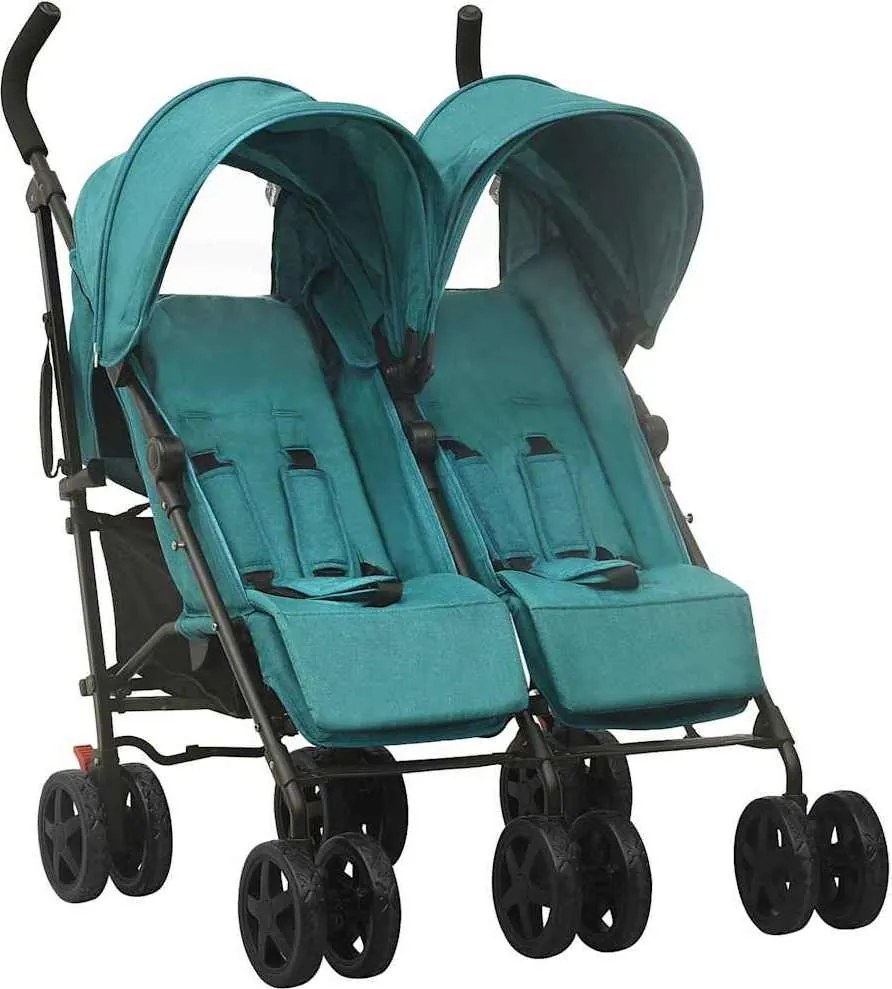 vidaXL Dvojitý kočárek ocel [10235] Barva: taupe