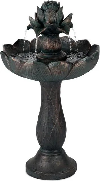 Blumfeldt Rose Belle, zahradní fontána, polyresin, 6 W, romantický design, kovový vzhled