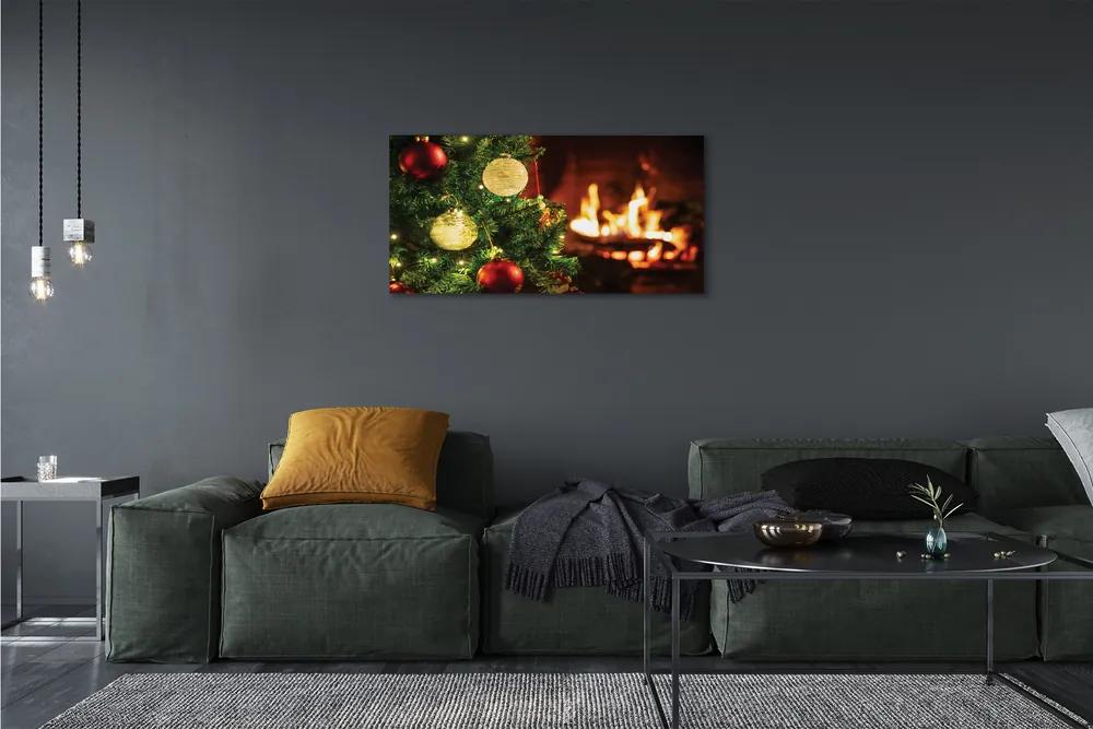 Obrazy na plátně Ozdoby pobočky ohniště 140x70 cm