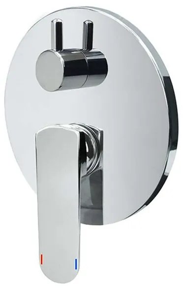 Mereo, Sprchová podomítková baterie s trojcestným přepínačem, Mada, Mbox, kulatý kryt, chrom CBQ60157MA