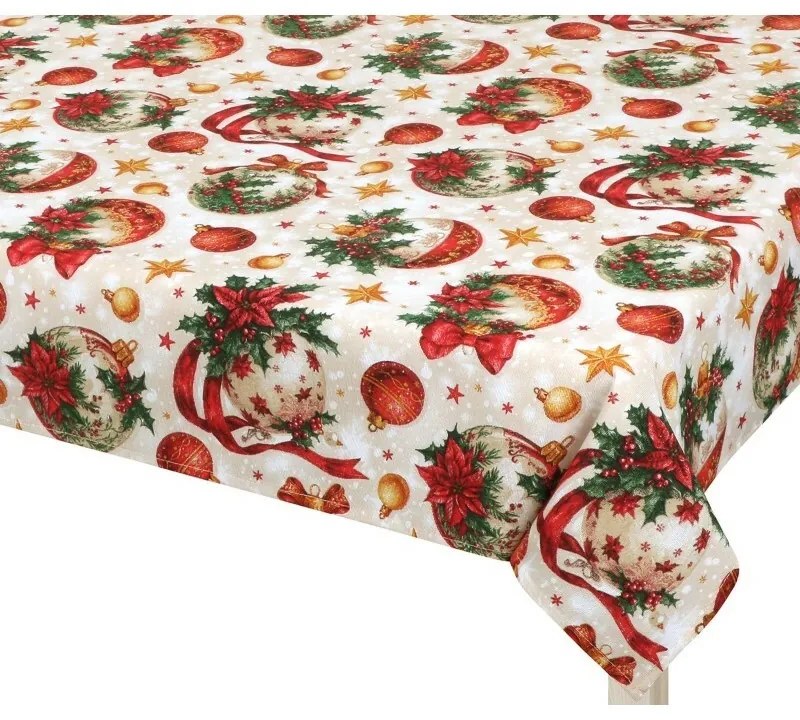 Bellatex Ubrus Vánoční ozdoby, 120 x 140 cm, 120 x 140 cm
