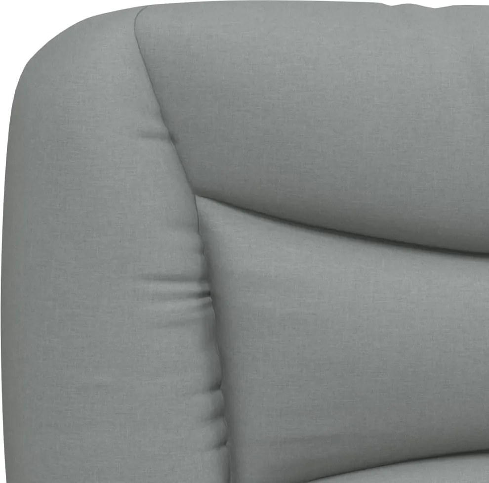 Postel s matrací Hvar světle šedá 180 x 200 cm textil 3208548