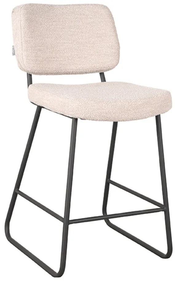 LABEL51 Barová židle NOAH bílé bouclé 94cm IH-50.148