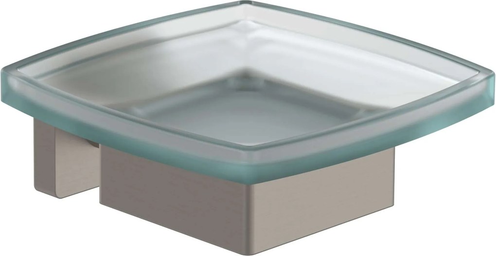 Villeroy & Boch Elements Striking - Mýdlenka s držákem, sklo/matný kartáčovaný nikl TVA15202000064