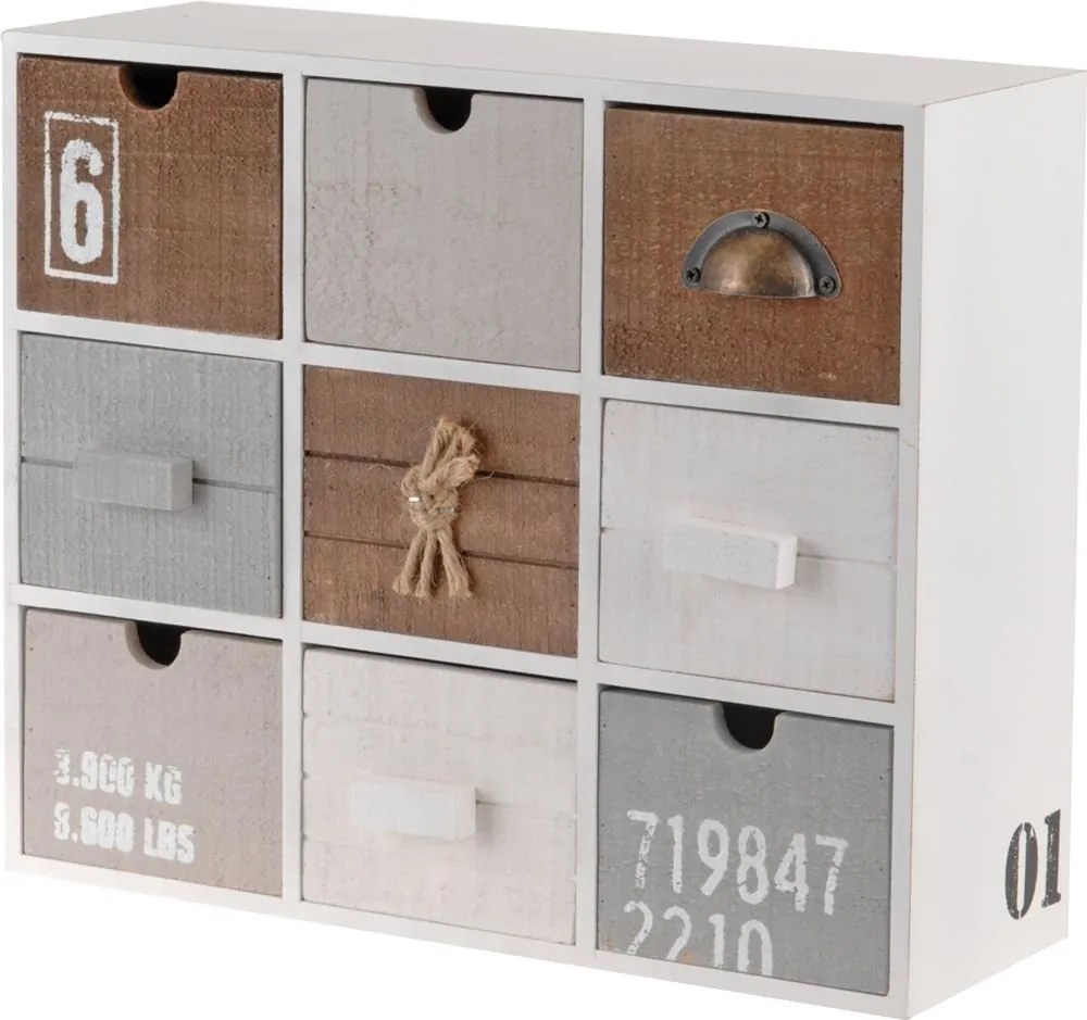 Skříňka - úložný box se 9 zásuvkami