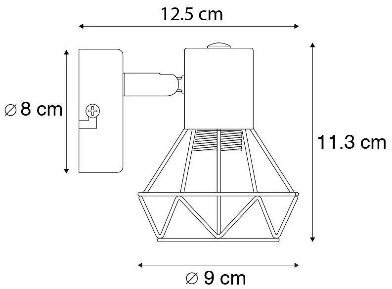 Chytré bodové světlo černé otočné a naklápěcí vč. Wifi P45 - Mosh