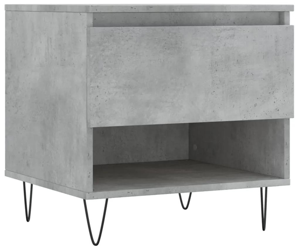 Konferenční stolky 2 ks betonově šedé 50 x 46 x 50 cm kompozit - Default Title