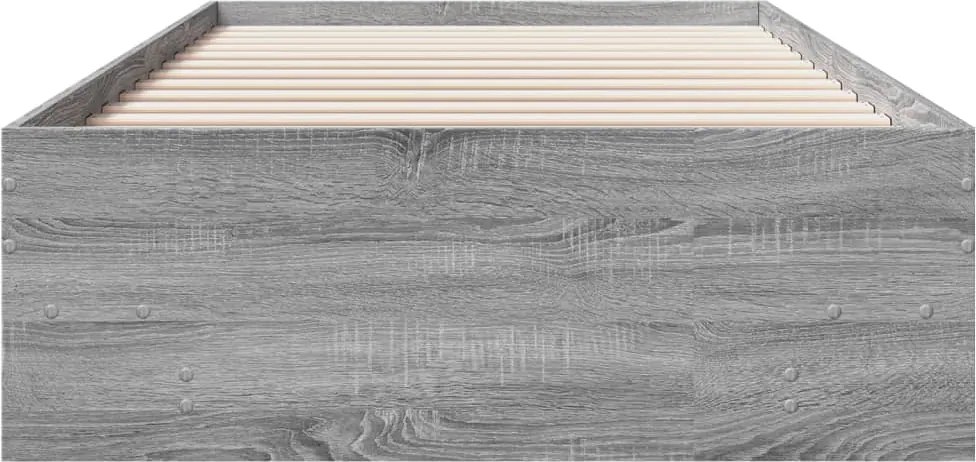 Rám postele šedý sonoma 90 x 190 cm kompozitní dřevo 3295707