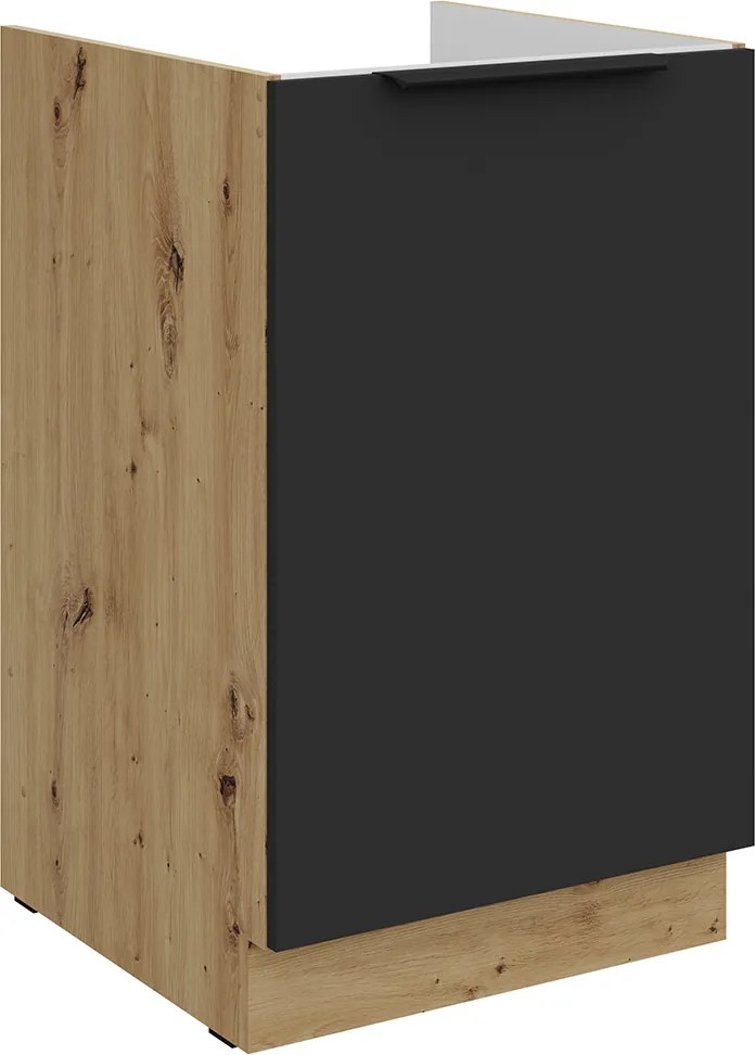 ARIA ac | dolní skříňka 50 ZL 1F dřezová | 50 cm | ANTI FINGERPRINT povrch | artisan/černá