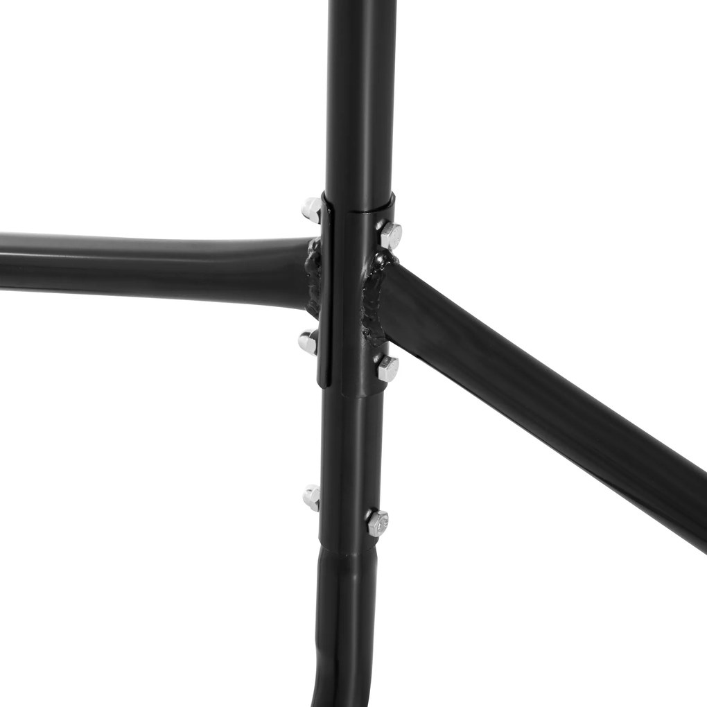 HOMCOM Oblekový Stojan na Kola Pevná Železná Tyč na Oblečení Stojan na Kabáty Nosnost 140 Kg 120 x 60 x 170 cm v Černém Oceli