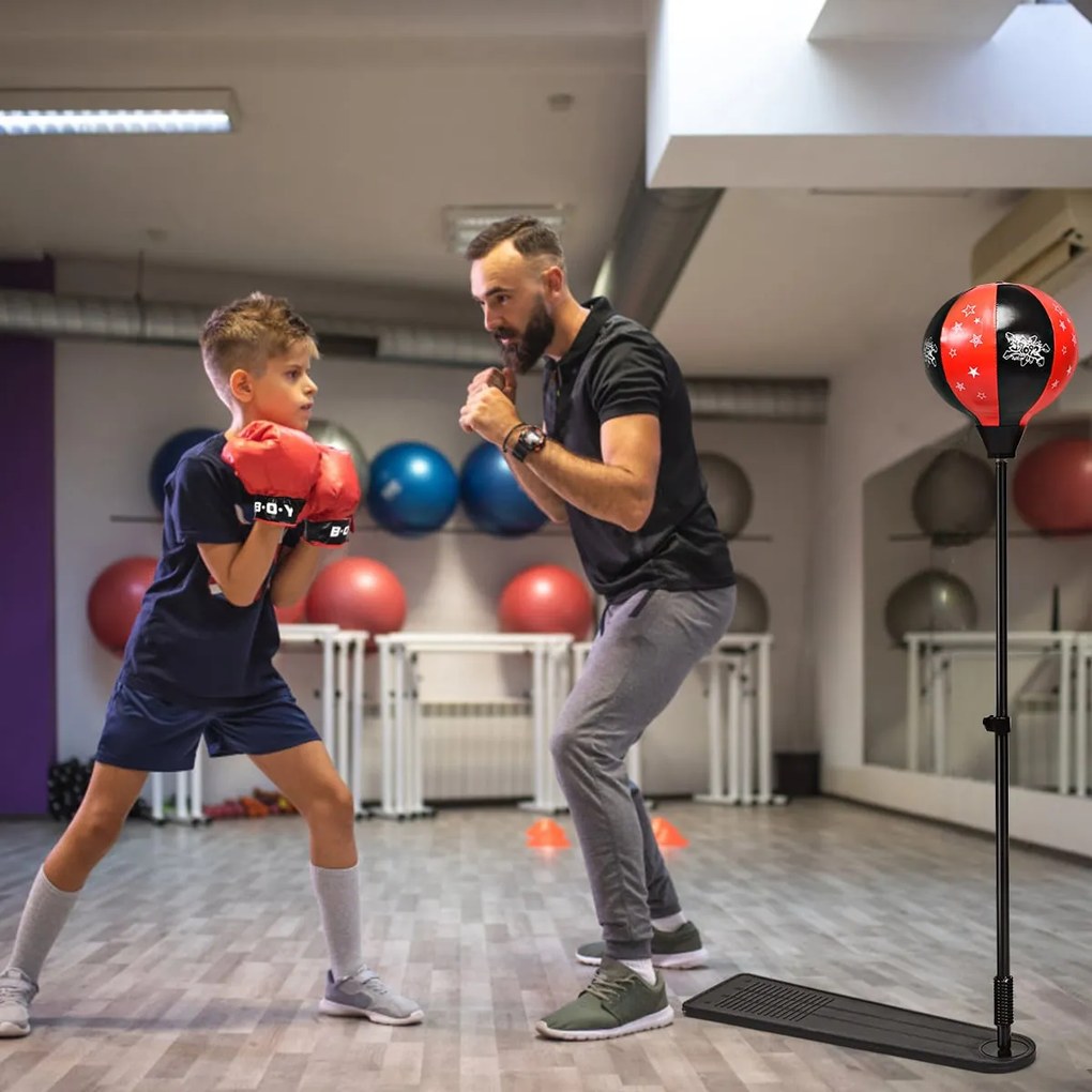Costway Dětský boxovací míč 85-130 cm výškově nastavitelný boxerský míč boxerská