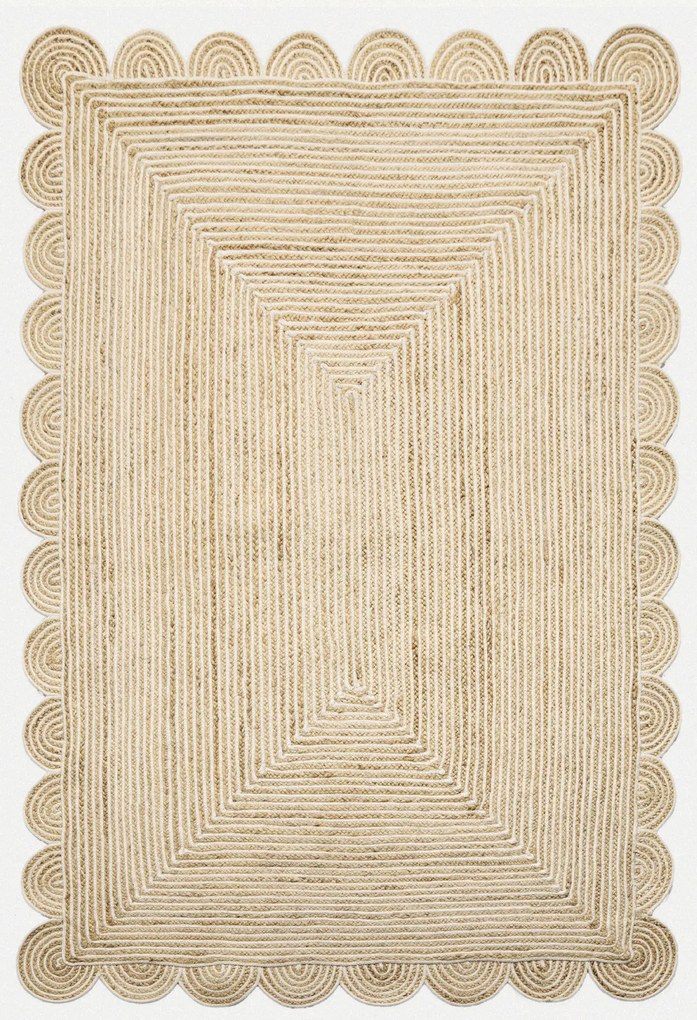 Diamond Carpets India, Ručně vázaný kusový koberec Aerie J 37 Natural, 140x200, béžová, chodba / předsíň
