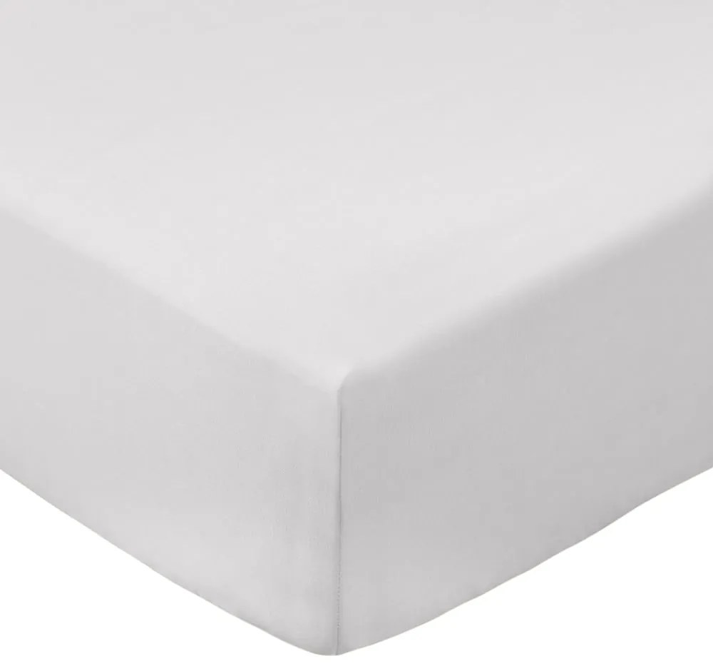 Šedé napínací prostěradlo z bavlněného perkálu 90x190 cm Cotton Percale – Bianca