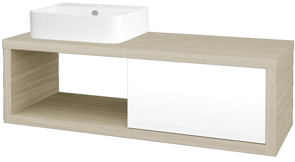 Dřevojas Koupelnová skříň STORM SZZO 120 (umyvadlo Joy 3) Varianta: M01 Bílá mat / M01 Bílá mat / Levé