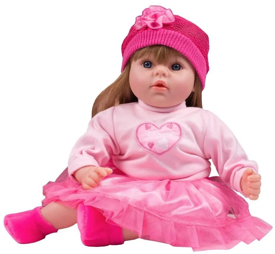 PLAYTO Maďarsky mluvící a zpívající dětská panenka PlayTo Tina 46 cm