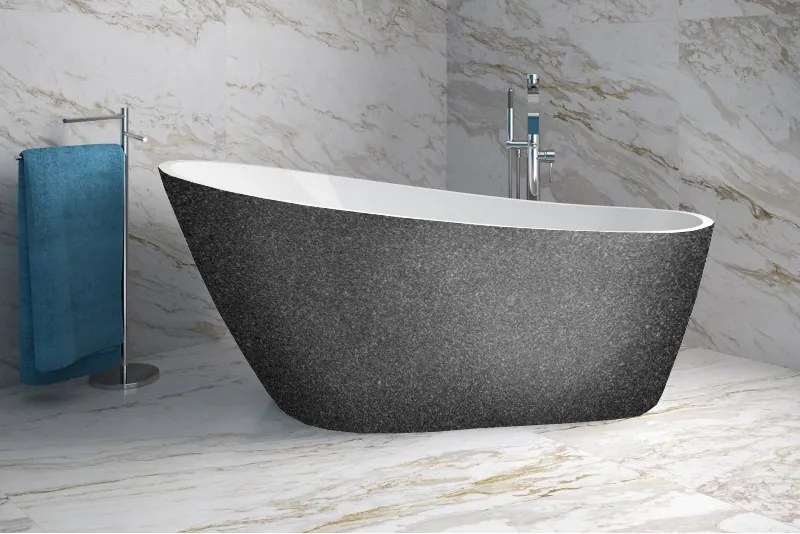 Besco Melody vana volně stojící 170 x 80 cm sifon chrom barva grafit VANMELODY170G3 Koupelny Bernold