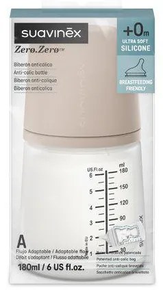 Suavinex Zero Zero medium anti-koliková láhev 180 ml A