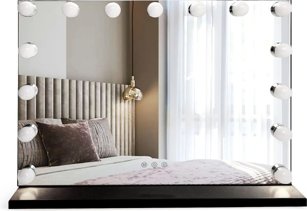Rea Rea, Zrcadlo LED HOLLYWOOD Black, HOM-12011