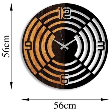 Nástěnné hodiny pr. 56 cm 1xAA dřevo/kov