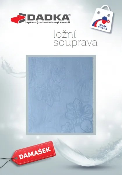 Dadka Povlečení damašek Macešky modré 140x200, 70x90 cm