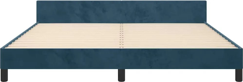 Rám postele s čelem tmavě modrý 180x200 cm samet 3125895