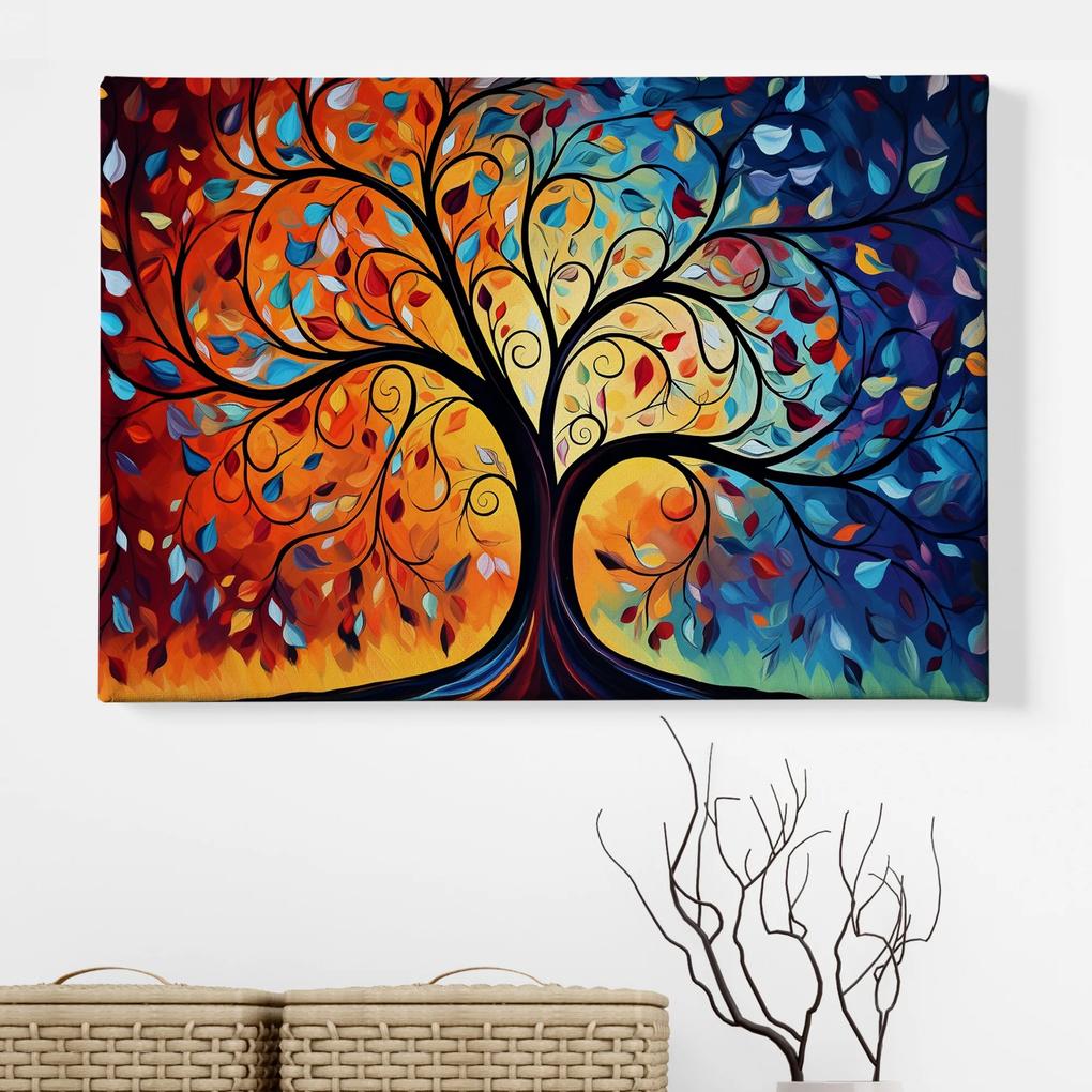 Obraz na plátně - Abstraktní strom života FeelHappy.cz Velikost obrazu: 180 x 120 cm