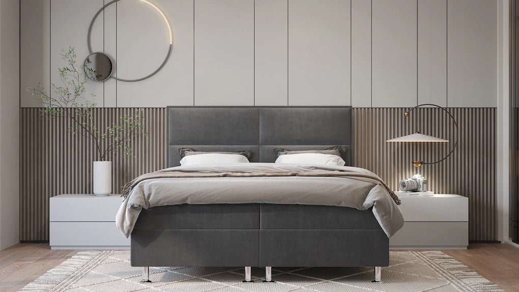SFAB Kontinentální čalouněná postel PARMA (140x200 cm) Barva látky: INARI 34