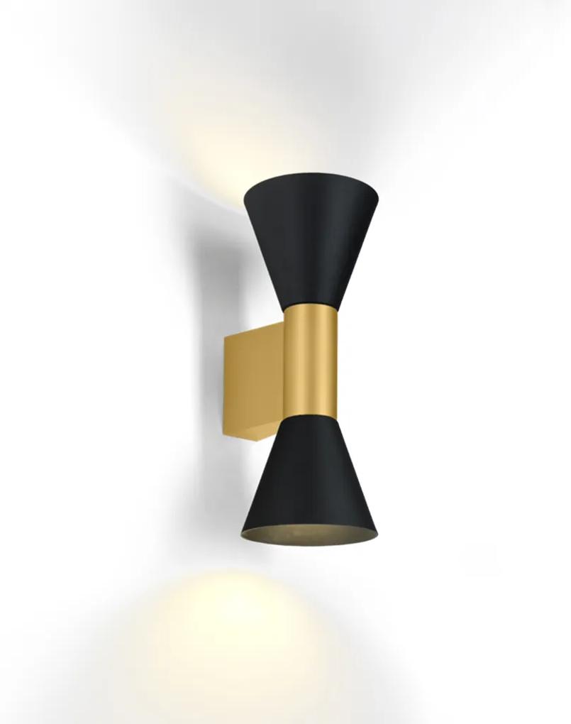Nástěnné designové svítidlo Odrey Wall 2.3 Barva: Zlatá / Černá