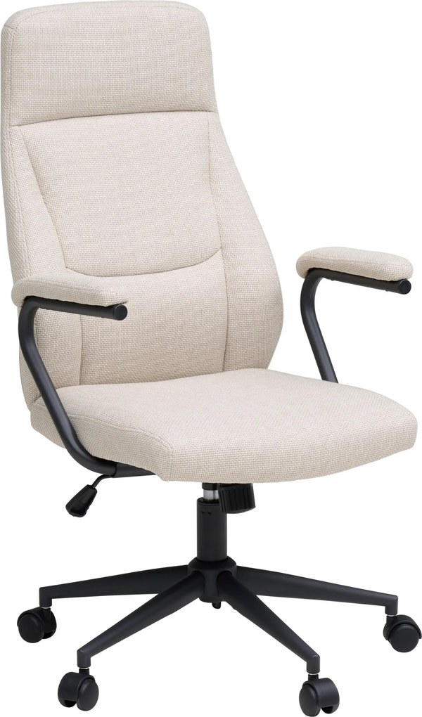 XXXLutz OTOČNÁ ŽIDLE, tkaná látka, krémová, černá MID.YOU - Online Only kancelářské židle - 002381043101