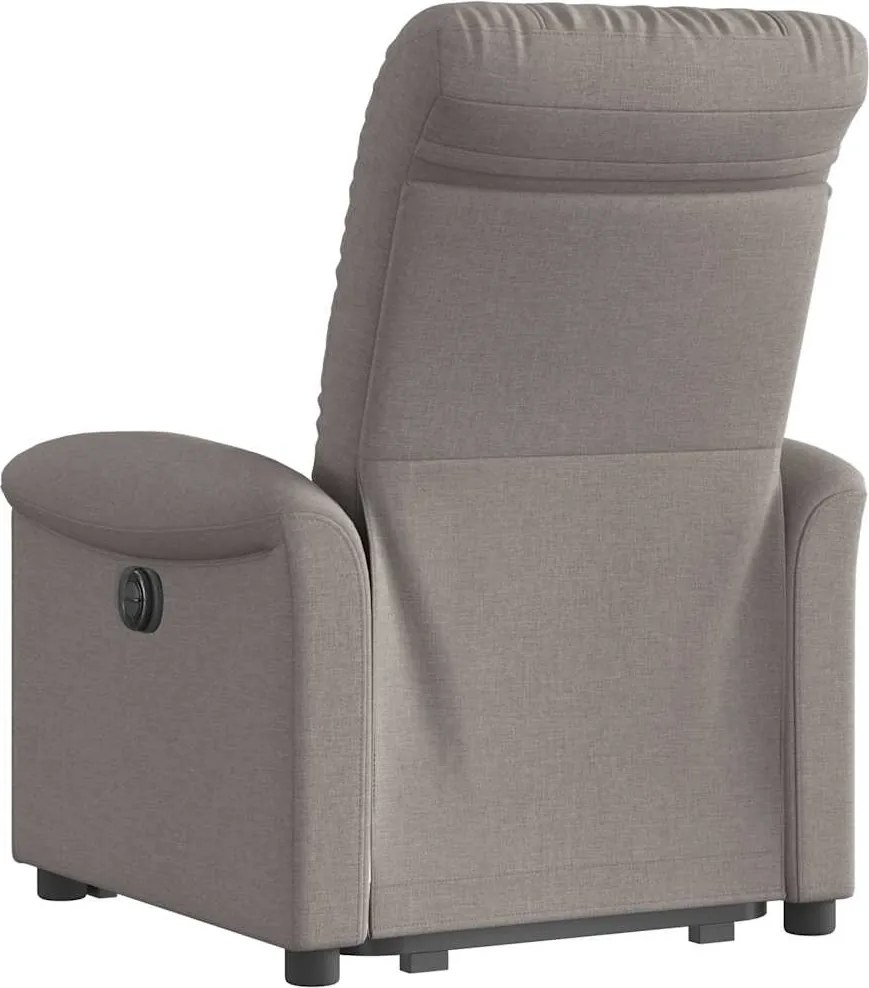 Elektrické zvedací polohovací křeslo taupe textil 3303281