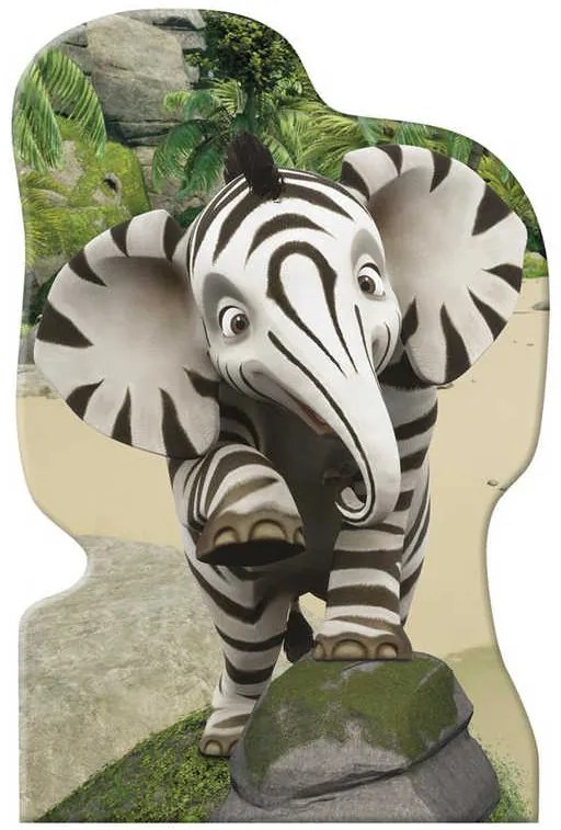 DINO Puzzle 4x54 dílků Zafari: Zoomba a kamarádi 13x19cm skládačka 4v1 dn333246