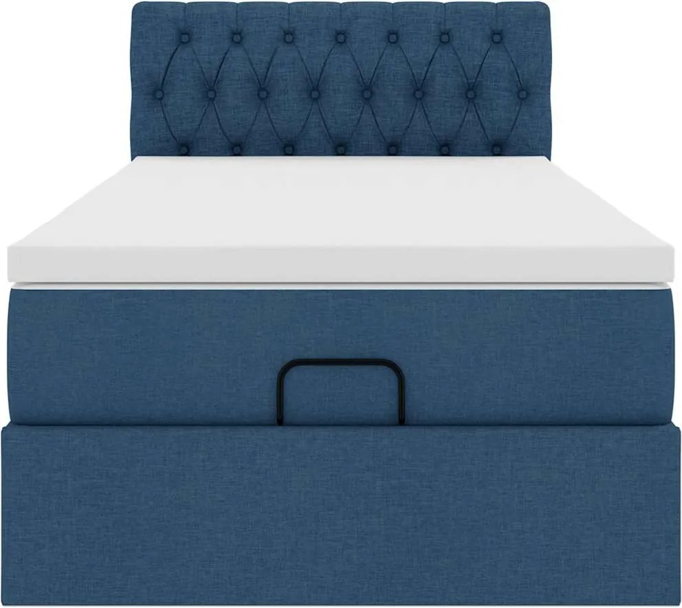 Osmanský rám postele s matrací modrá 90x190cm textil 3311510
