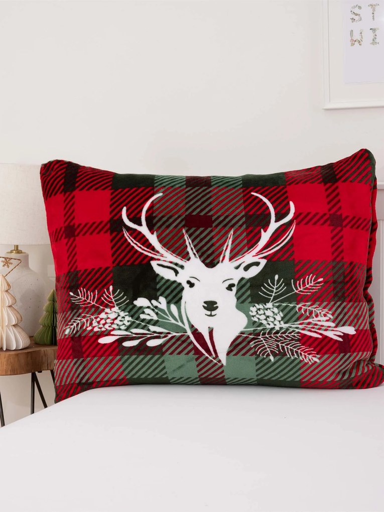 MK Lůžkoviny Povlak na polštář mikroplyš 70 × 90 cm – Merry Christmas