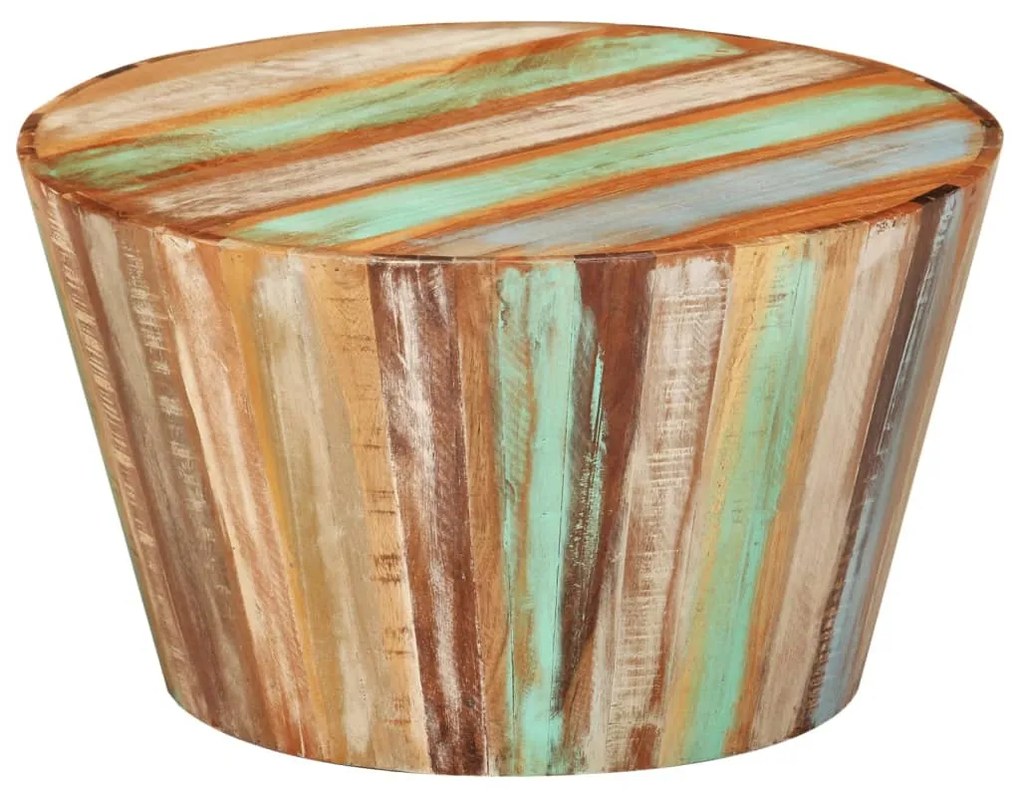 Konferenční stolek Ø 52 x 30 cm masivní recyklované dřevo - Default Title