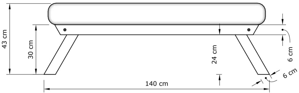 Lavice BREEZIO 01 140 cm z - výběr z 9 provedení
