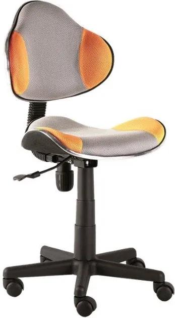 Dětská otočná židle Q-G2 - šedá/oranžová
