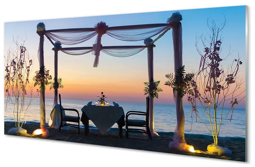 akrylový obraz Mořská západ večeře 140x70 cm