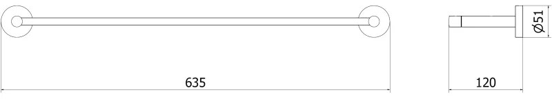 Mexen příslušenství, REMO držák na ručníky, 2-dílný, chrom, 7050725-00