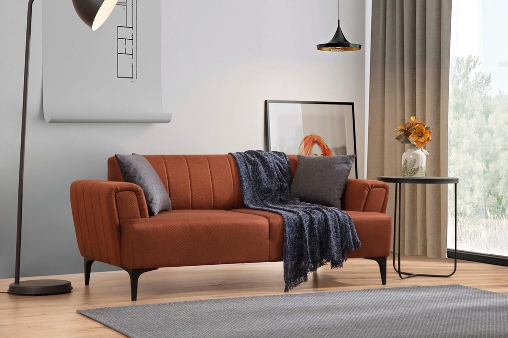 Hanah Home Dvoumístná pohovka HAMLET červenooranžová 180 cm