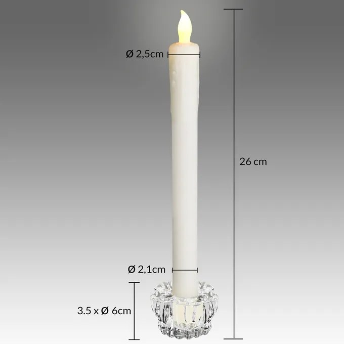 LED svíčky tyčové vč. svícnů 107582