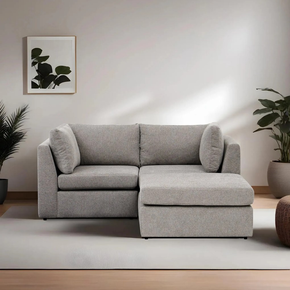 Hanah Home Rohová pohovka MOTTONA MINI světle šedá