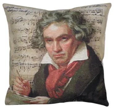 Gobelínový povlak na polštář  -  Portret Beethoven