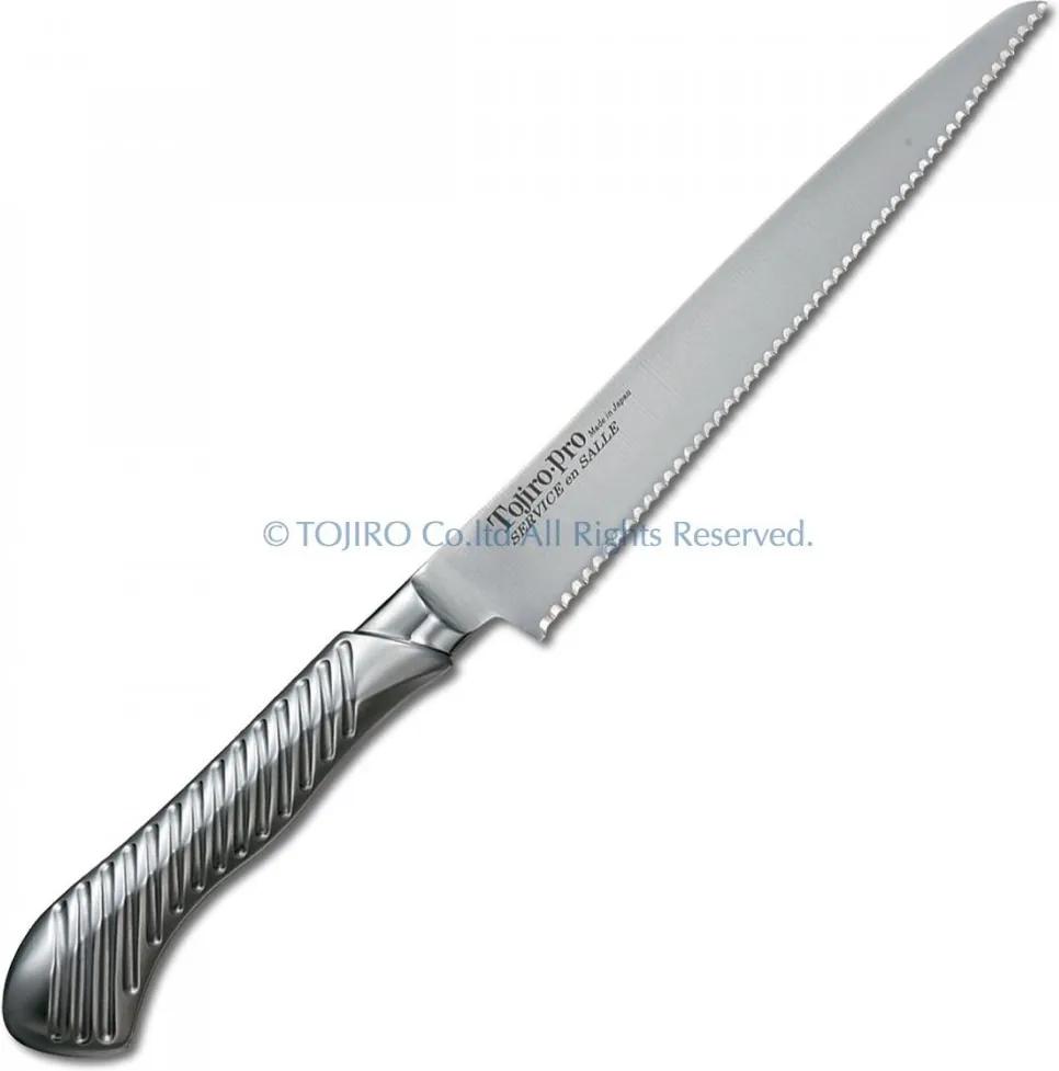 TOJIRO Service en Salle japonský plátkovací nůž se zoubkovaným ostřím 215 mm (FD-711)