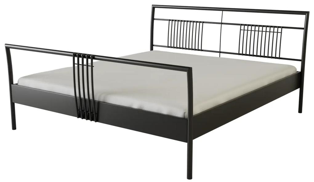 Nábytek ATIKA s.r.o. Kovová postel TEK 1 Povrchová úprava: základní (bílá, černá, stříbrná 9006), Rozměr: 140 x 200 cm
