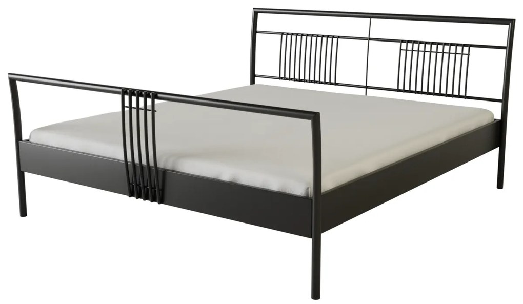 Nábytek ATIKA s.r.o. Kovová postel TEK 1 Povrchová úprava: základní (bílá, černá, stříbrná 9006), Rozměr: 90 x 200 cm