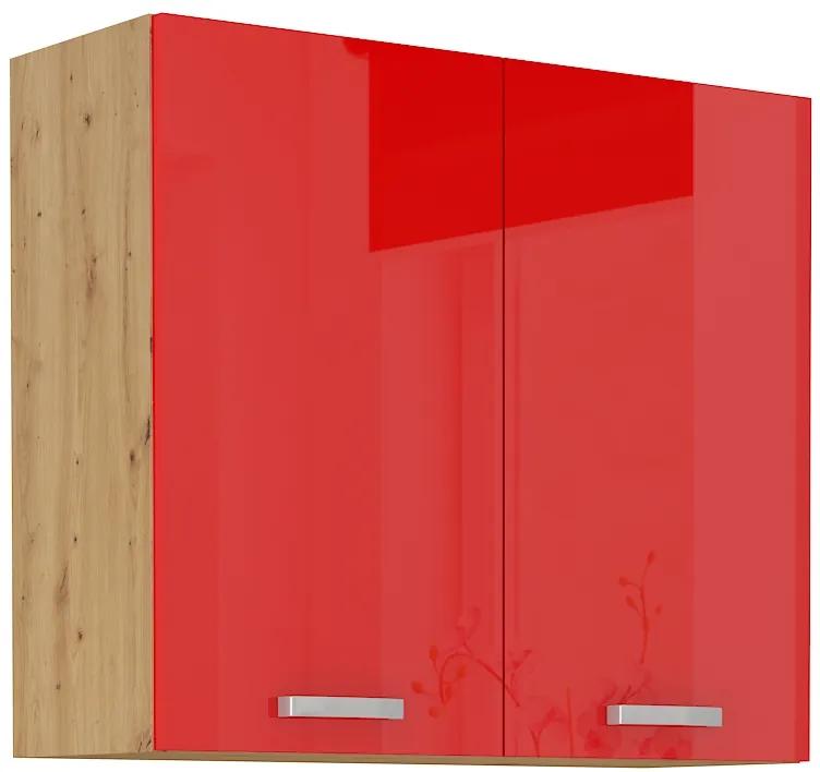 STL 80 cm skříňka horní dvoudveřová ARTISAN Barevné provedení ARTISAN: Bílý lesk