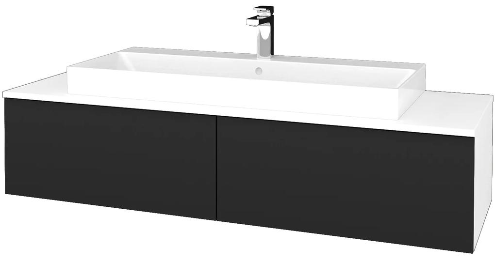 Dřevojas Koupelnová skříňka MODULE SZZ12 140 Varianta: M01 Bílá mat / M01 Bílá mat
