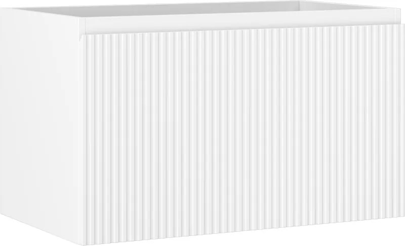 Mexen Rivel, koupelnová skříňka 80 cm, 1 zásuvka, drážkovaná, bílá matná, 91A20-08047-1-BF01